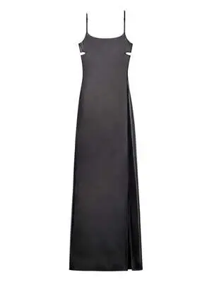 COURREGES Long Dress With Cut-out Detail - Black