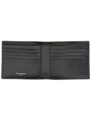 Saint Laurent Tiny Cassandre East/west Wallet - Black