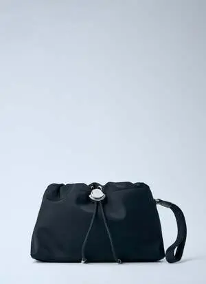 Moncler Drawstring Pouch With Adjustable Wrist Strap - Black
