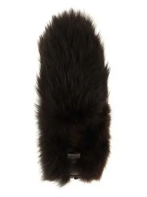 TOD'S Gommino Long-haired Sheep Fur Loafers - Brown
