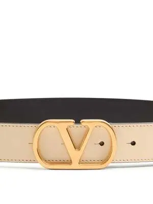 Valentino Garavani Vlogo Signature Belt In Calfskin - Multicolor