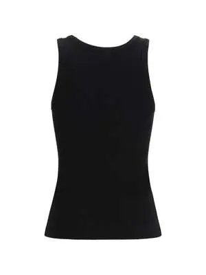 DIESEL® Sleeveless Crew Neck Tank Top With Oval D Logo - Black
