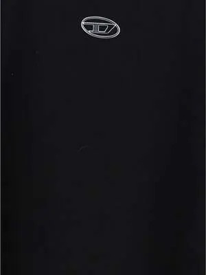 DIESEL® Sleeveless Crew Neck Tank Top With Oval D Logo - Black