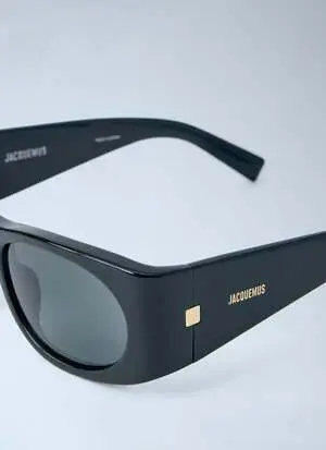 Jacquemus Rectangular Frame Sunglasses With Logo Engraving