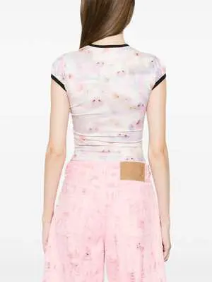 DIESEL® Printed T-shirt With Fringed Trim