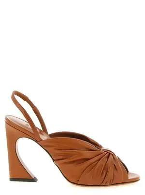 FENDI Fendi Arco Slingback Heels In Shiny Nappa Leather