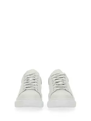 Alexander McQueen Oversized Leather Sneakers - White