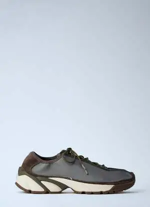 Our Legacy Paneled Mesh And Suede Sneakers - Brown