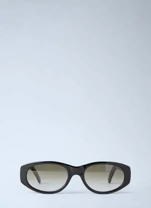 Our Legacy Unwound Oval Sunglasses - Black