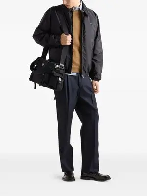 Prada Washed Gabardine Vintage-effect Shirt - Blue