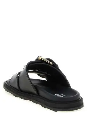 Moschino Double Strap Flatform Sandals
