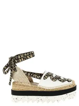Stella McCartney Stella McCartney Gaia Espadrilles With Logo Ankle Straps Cream