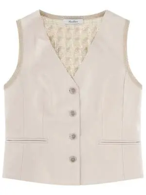 Max Mara Linen Gilet - Cream