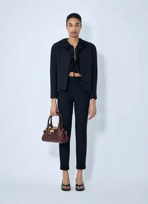 Chloé Collarless Fitted Jacket - Black