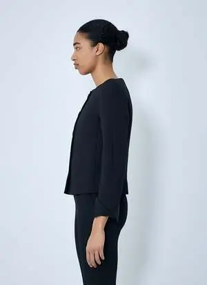 Chloé Collarless Fitted Jacket - Black