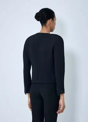Chloé Collarless Fitted Jacket - Black