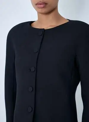 Chloé Collarless Fitted Jacket - Black