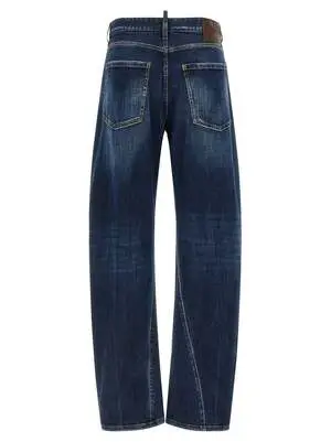 Dsquared2 Loose Twist Jeans With Distressed Details