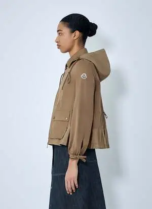 Moncler Adenium Hooded Jacket With Drawstring Details - Green