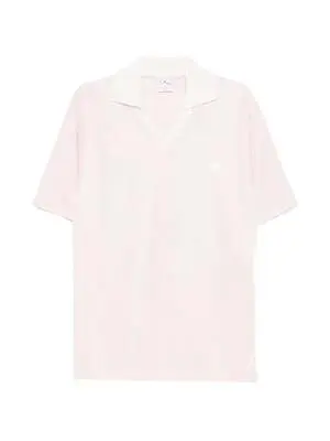COURREGES V-neck T-shirt With Embroidered Logo