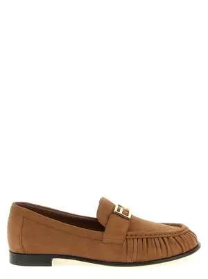 Fendi Baguette Nubuck Loafers - Brown