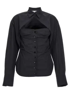 Attico Bustier Shirt - Black
