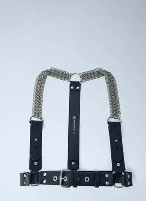 VIVIENNE WESTWOOD Leather Chain Detail Harness - Black