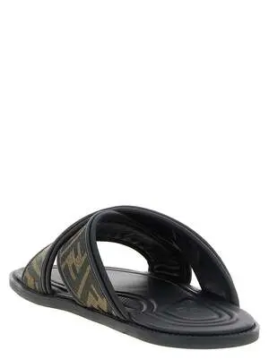 Fendi Logo Jacquard Slides