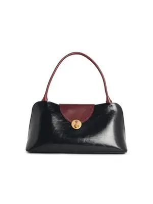 Versace East/west 'vivian' Leather Shoulder Bag - Black