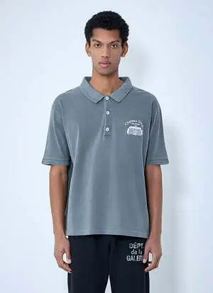 GALLERY DEPT. Embroidered Polo Shirt - Gray