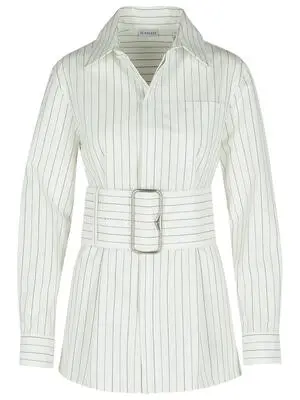 Burberry Cotton Dress With Belt - White