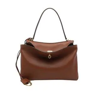 Balenciaga Medium Rodeo Handbag In Calf Leather - Brown