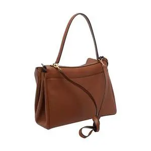 Balenciaga Medium Rodeo Handbag In Calf Leather - Brown