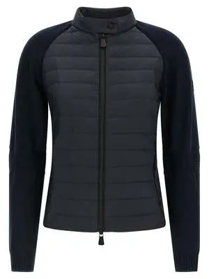 Moncler Quilted Padded Cardigan - Blue