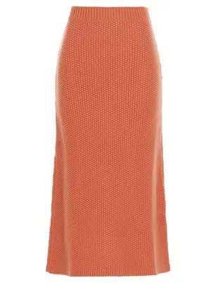 Chloé Cashmere Knit Long Skirt - Orange