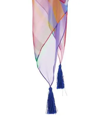 Etro Cape With All-over Print And Tassel Detail - Multicolor
