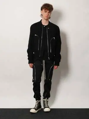 Rick Owens Bauhaus Flight Bomber In Virgin Wool - Multicolor