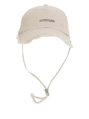 Jacquemus Artichaut Baseball Cap With Distressed Brim - White
