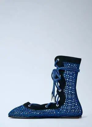 KIKO KOSTADINOV Reticella Lace-up Boots - Blue