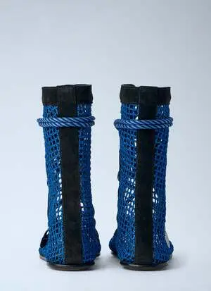 KIKO KOSTADINOV Reticella Lace-up Boots - Blue