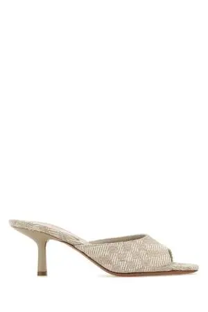 Burberry Embroidered Fabric Mules - Multicolor