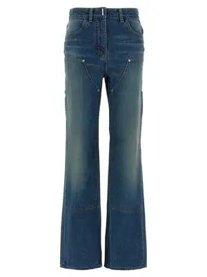 Givenchy Wide Leg Jeans With Flap Detail