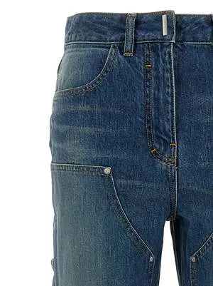 Givenchy Wide Leg Jeans With Flap Detail