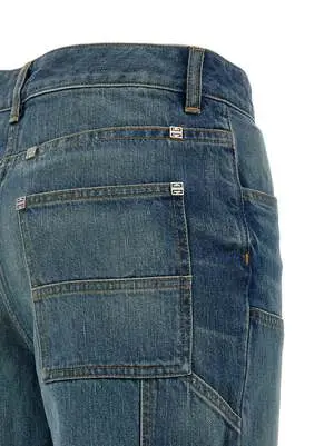 Givenchy Wide Leg Jeans With Flap Detail