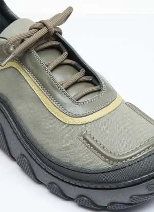 KIKO KOSTADINOV Tonkin Canvas Sneakers With Leather Panels - Black