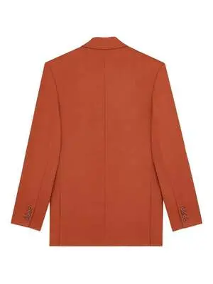 Saint Laurent Double-breasted Jacket In Wool Gabardine
