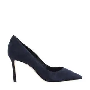 JIMMY CHOO JIMMY CHOO ROMY Pumps - Suede Pointed-Toe Stiletto Heels Blue