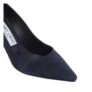 JIMMY CHOO Romy Pumps Suede Pointed-toe Stiletto Heels - Blue