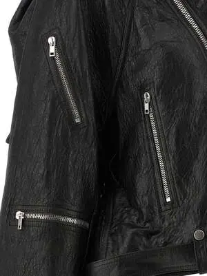 Rick Owens Cropped Scarf Flight Jacket - Black
