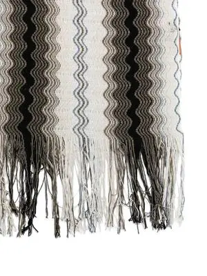Missoni Zig-zag Viscose Blend Fringed Scarf